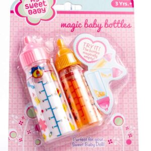 Toysmith My Sweet Baby, Magic Baby Bottle Set, Two Bottles, For Boys & Girls Age 3+