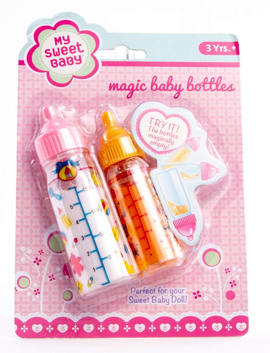 Toysmith My Sweet Baby, Magic Baby Bottle Set, Two Bottles, For Boys & Girls Age 3+