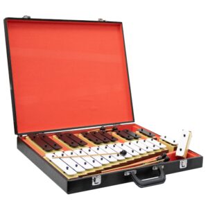 basic beat bba25-25-note resonator bells set with protective case, ideal for beginners and music teachers, rich octave range sound