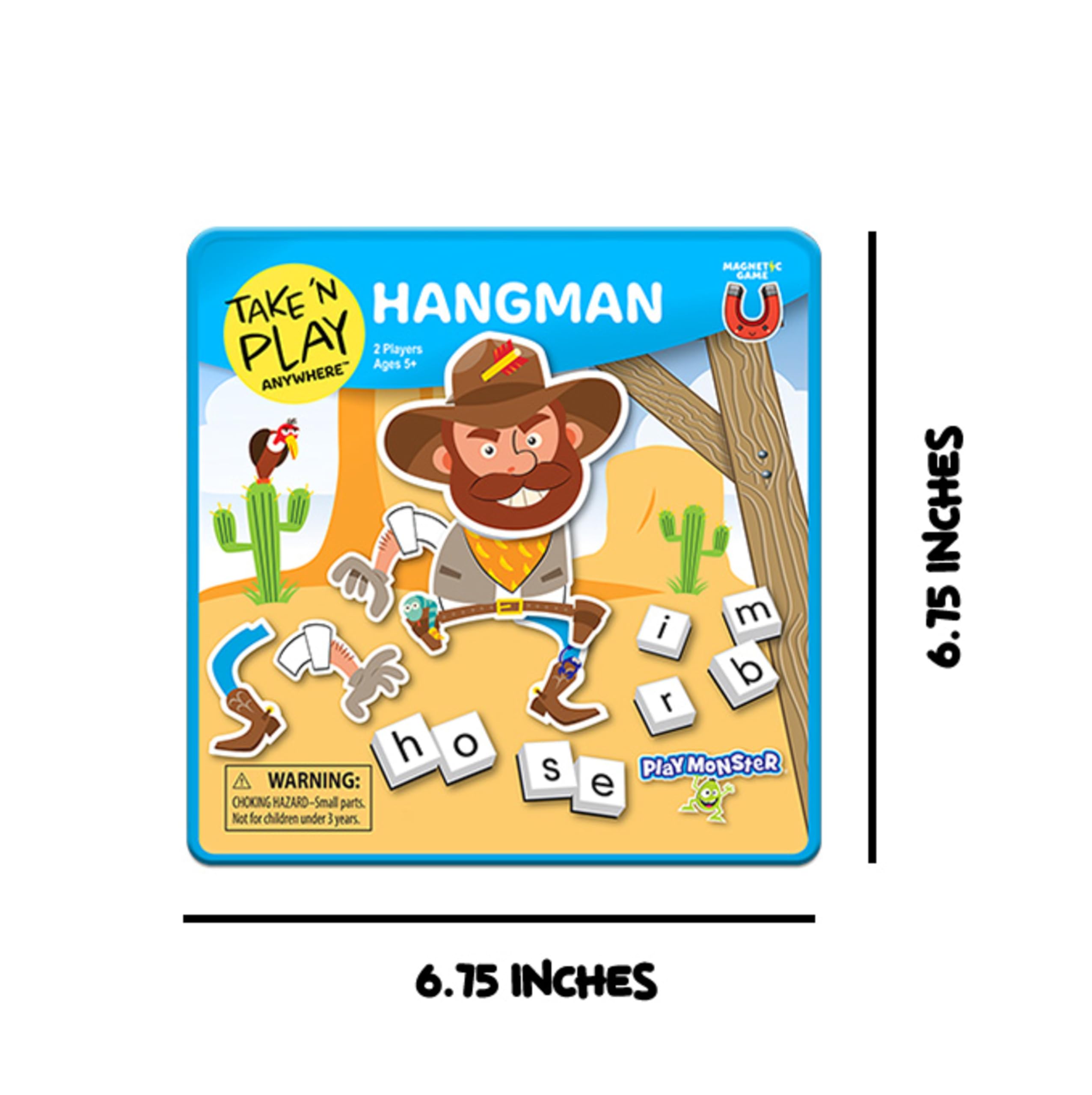 PlayMonster Take N Play Anywhere — Hangman — Easy to Use, Hard to Lose — Fun on the Go Travel Game — For Ages 5+