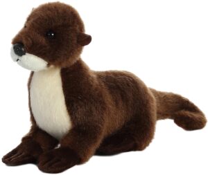 aurora® adorable mini flopsie™ sliddy™ stuffed animal - playful ease - timeless companions - brown 8 inches