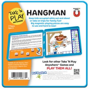 PlayMonster Take N Play Anywhere — Hangman — Easy to Use, Hard to Lose — Fun on the Go Travel Game — For Ages 5+