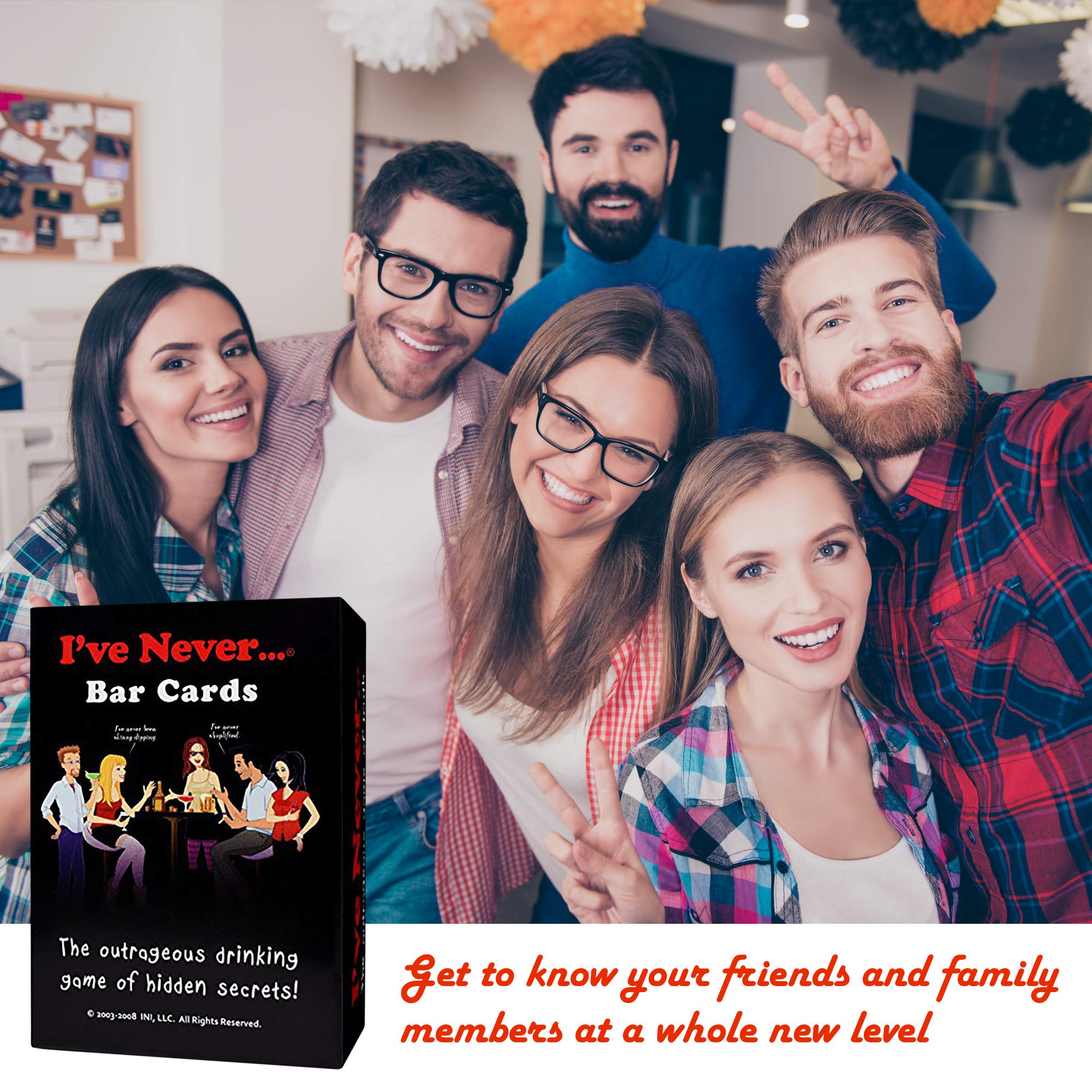 I've Never...? Bar Cards - Hilarious Truth or Dare Game for Parties, Vacations, and Game Nights, Perfect for Friends and Adults | 2+ Players | Ages 17+