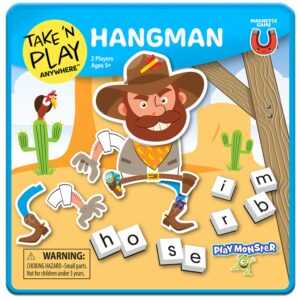 playmonster take n play anywhere — hangman — easy to use, hard to lose — fun on the go travel game — for ages 5+