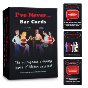 I've Never...? Bar Cards - Hilarious Truth or Dare Game for Parties, Vacations, and Game Nights, Perfect for Friends and Adults | 2+ Players | Ages 17+