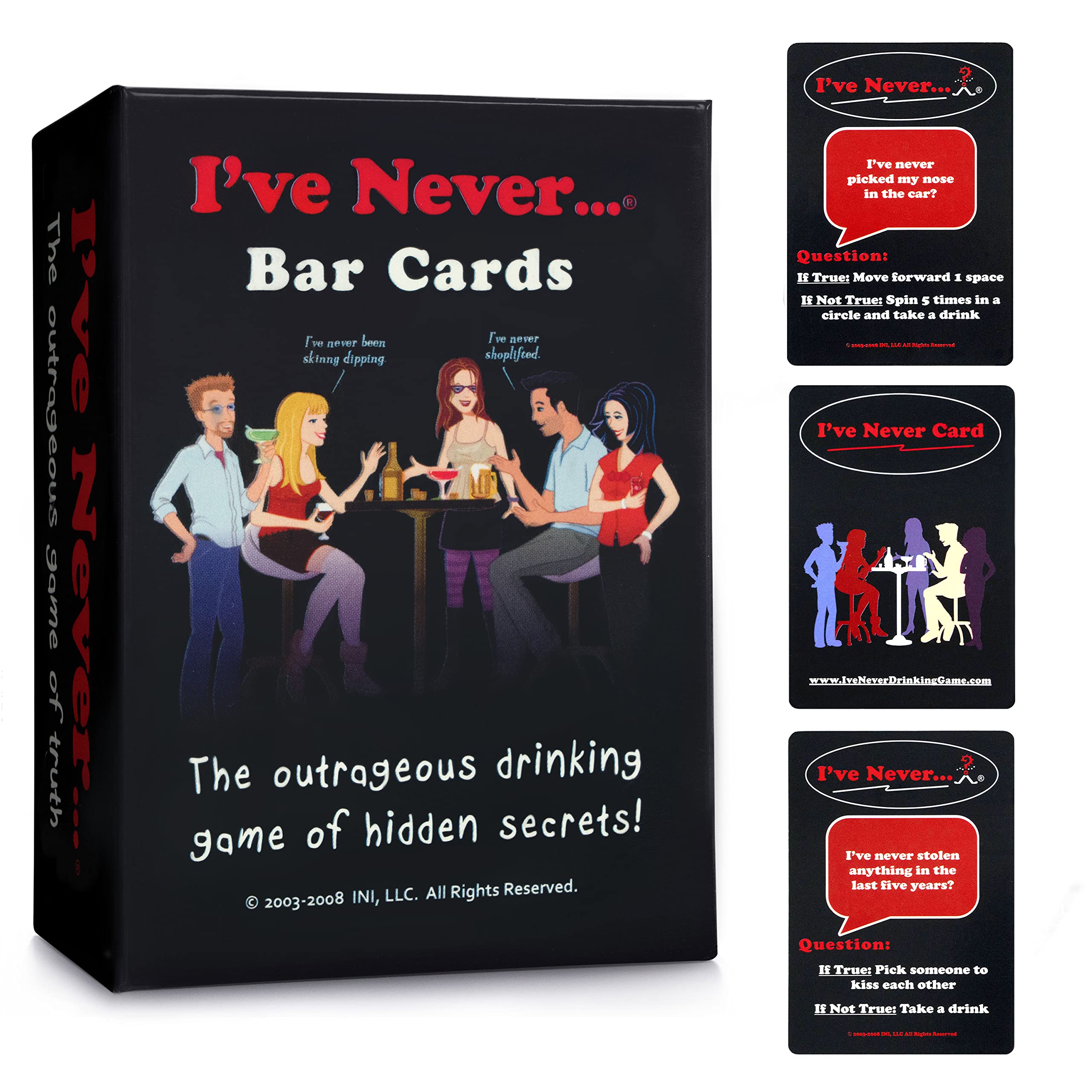 I've Never...? Bar Cards - Hilarious Truth or Dare Game for Parties, Vacations, and Game Nights, Perfect for Friends and Adults | 2+ Players | Ages 17+