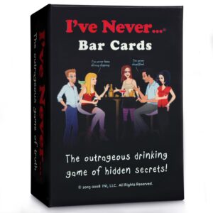 i've never...? bar cards - hilarious truth or dare game for parties, vacations, and game nights, perfect for friends and adults | 2+ players | ages 17+