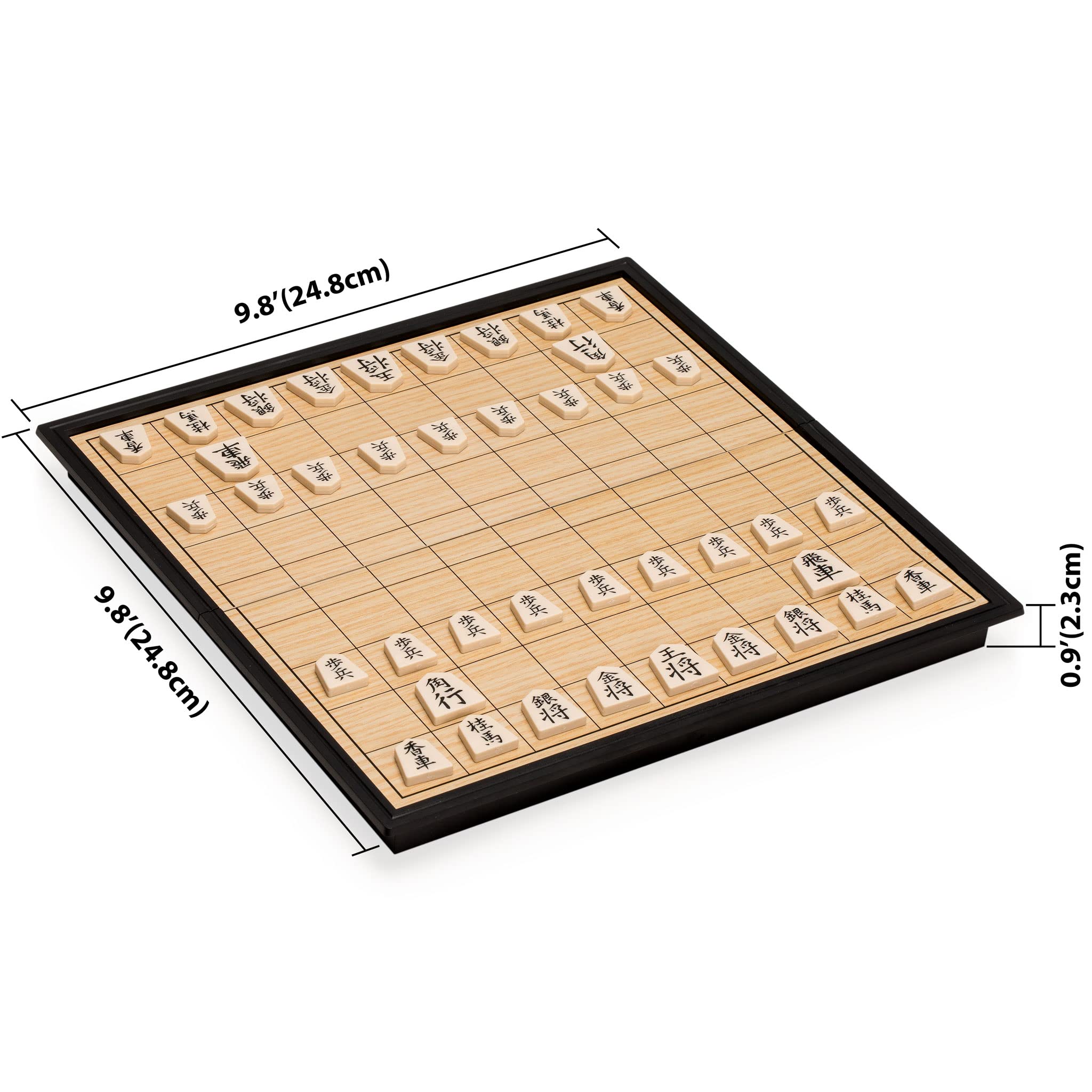 Yellow Mountain Imports Shogi Japanese Chess Magnetic Travel Game Set - 9.75-Inch