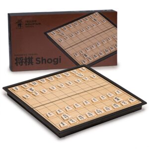 yellow mountain imports shogi japanese chess magnetic travel game set - 9.75-inch