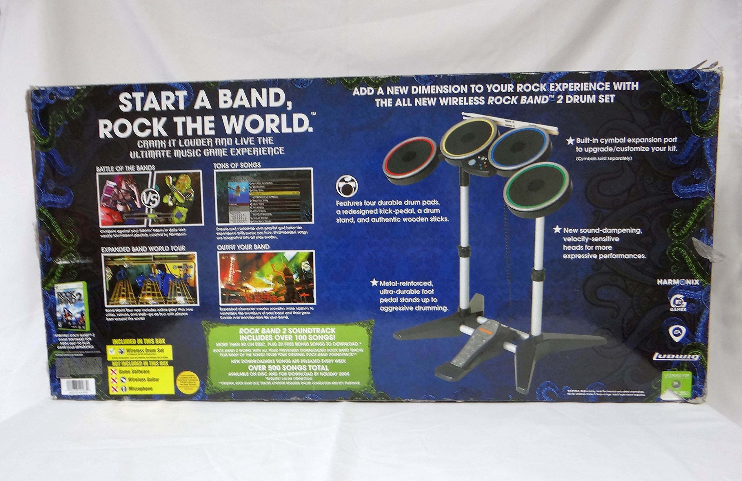 Rock Band 2 Wireless Drum Set - Xbox 360