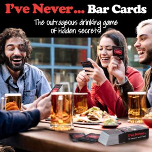 I've Never...? Bar Cards - Hilarious Truth or Dare Game for Parties, Vacations, and Game Nights, Perfect for Friends and Adults | 2+ Players | Ages 17+