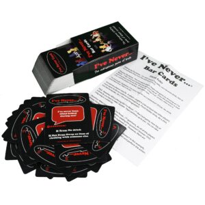 I've Never...? Bar Cards - Hilarious Truth or Dare Game for Parties, Vacations, and Game Nights, Perfect for Friends and Adults | 2+ Players | Ages 17+