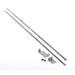 copperfield 61090 woodfield hanging fireplace spark screen rod kit, includes two 3/16 inch diameter x 32 inch rods, mounting brackets, adjusts to max fireplace opening of 58 inch