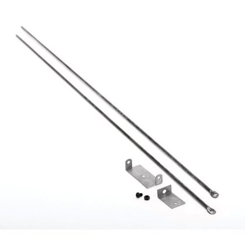 Copperfield 61090 Woodfield Hanging Fireplace Spark Screen Rod Kit, Includes Two 3/16 Inch Diameter x 32 Inch Rods, Mounting Brackets, Adjusts To Max Fireplace Opening of 58 Inch