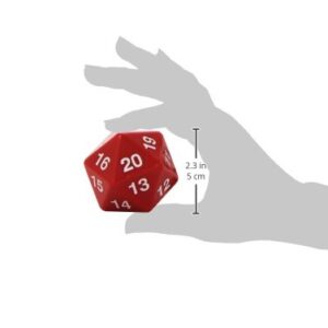 Koplow Games Red Jumbo Dice D20 Count Down 55mm Dice