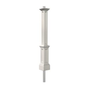 mayne 5835-wh signature outdoor lamp post, 9.5x9.5, white