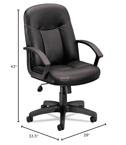 BSXVL601ST11 - Basyx VL601 Series Leather Mid-Back Swivel/Tilt Chair