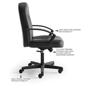 BSXVL601ST11 - Basyx VL601 Series Leather Mid-Back Swivel/Tilt Chair