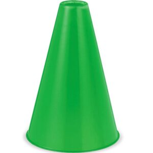 green plastic megaphone (8.25" x 6") ? 1 pc - eco-friendly & lightweight design - ideal for sports events, parties & cheerleading