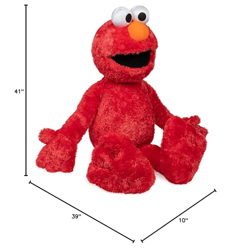 GUND Sesame Street Official Jumbo Size Elmo Muppet Plush, Premium Plush Toy for Ages 1 & Up, Red, 41”