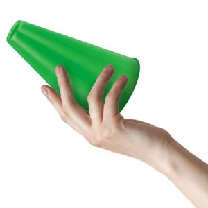 Green Plastic Megaphone (8.25" x 6") ? 1 Pc - Eco-Friendly & Lightweight Design - Ideal For Sports Events, Parties & Cheerleading