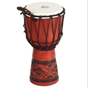 X8 Celtic Labyrinth Djembe Drum with Bag