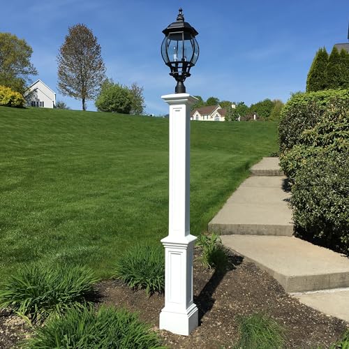 Mayne 5835-WH Signature Outdoor Lamp Post, 9.5x9.5, White