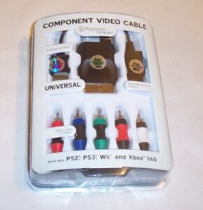 universal component video cable for wii, ps2, ps3, & xbox 360