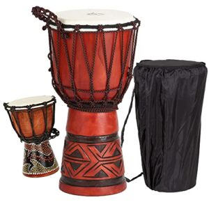 x8 celtic labyrinth djembe drum with bag