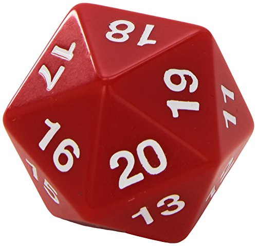 Koplow Games Red Jumbo Dice D20 Count Down 55mm Dice