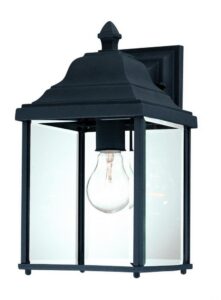 dolan designs 935-50 inch black charleston outdoor wall light, 13",