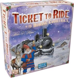 ticket to ride nordic countries board game - embark on a scandinavian railway adventure! fun family game for kids & adults, ages 8+, 2-3 players, 30-60 minute playtime, made by days of wonder