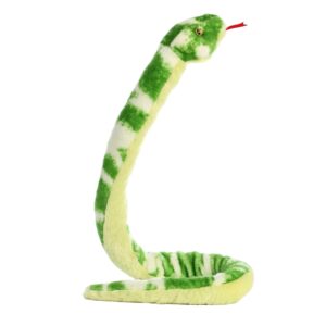 aurora® realistic snake emerald tree boa stuffed animal - lifelike - versatile fun - green 50 inches