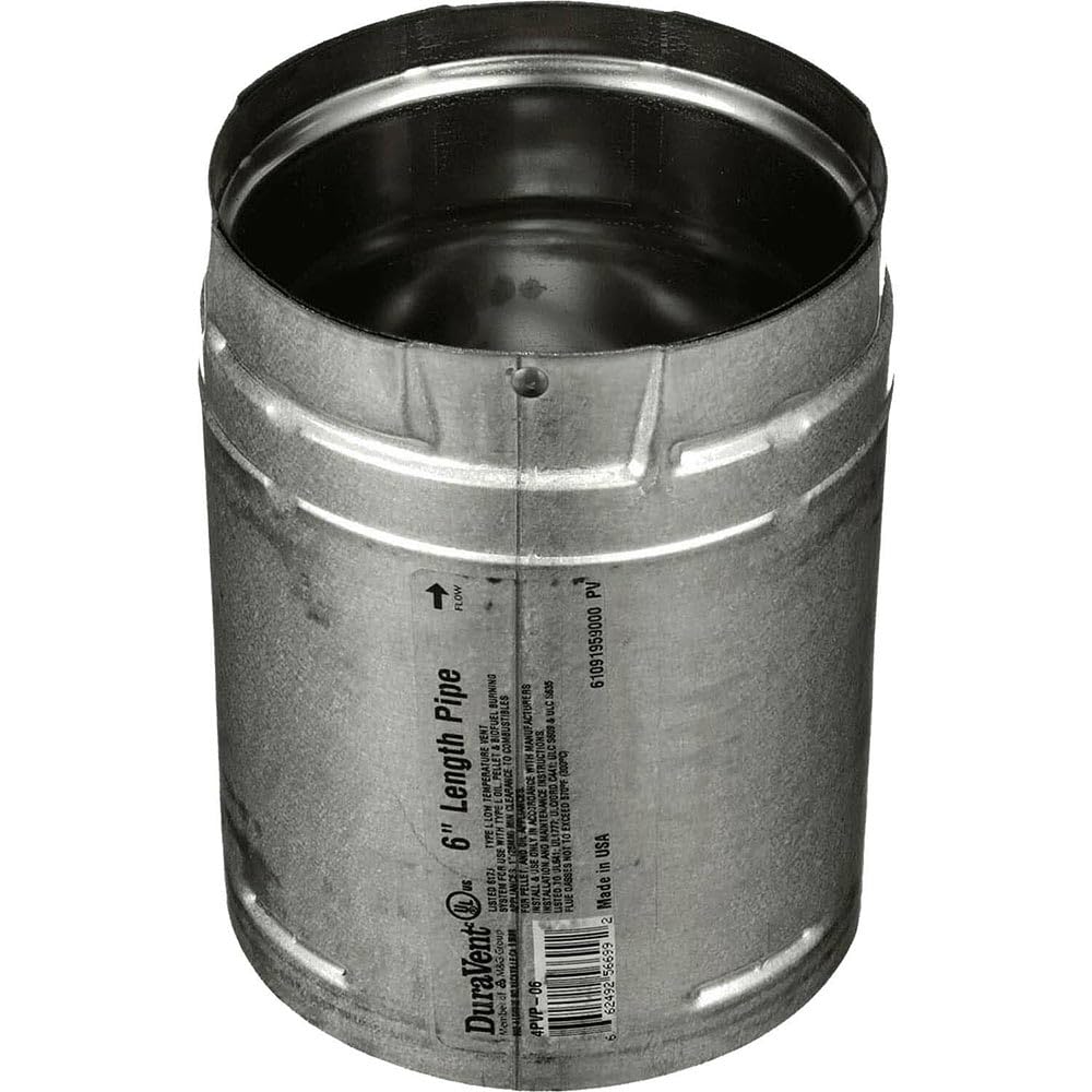 M&G DuraVent PelletVent Pro 4" x 6" Pipe Stainless Steel Inner Galvalume Outer