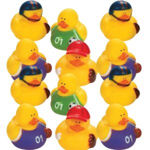 sports players rubber duckies - 12 ducks - party favors and giveaways