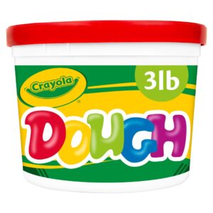 crayola dough - red (3lb), bulk modeling dough for kids, clay alternative, resealable tub, ages 3+, great for kids arts & crafts