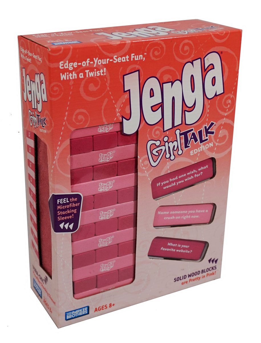 JENGA GIRL TALK EDITION PINK GAME