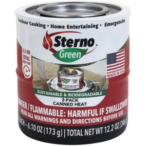 sterno 7-ounce entertainment cooking fuel, 2-pack, 7 ounce (pack of 2)