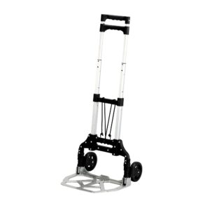 safco products stow and go utility hand truck, silver and black (4049nc)