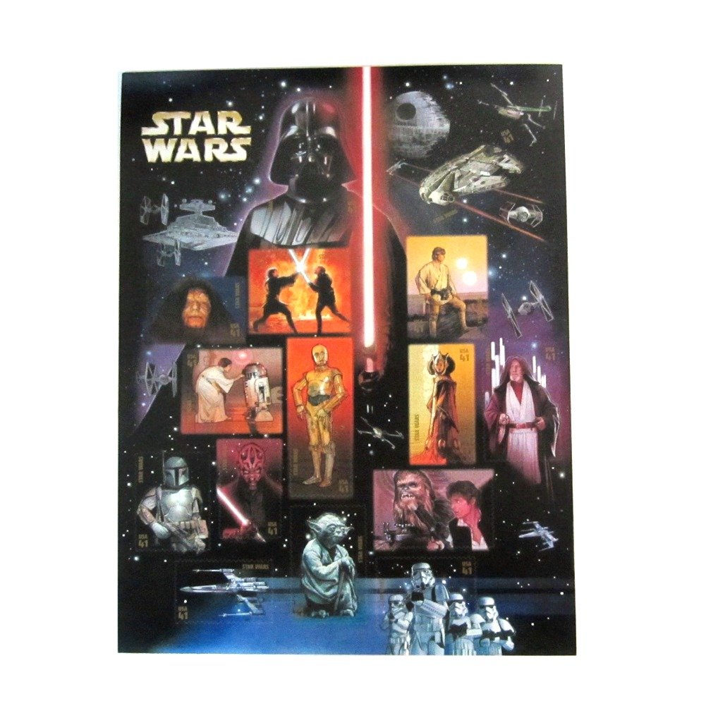 USPS Star Wars Collectible Sheet of Fifteen 41 Cent Stamps Scott 4143