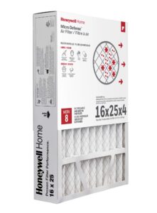 honeywell home cf100a1009/u microdefense ac furnace 4 inch high efficiency air filter, 16x25x4