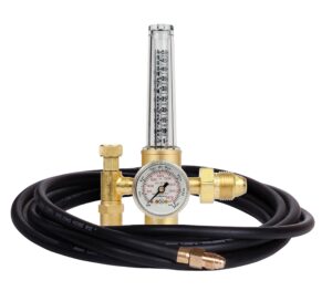 victor technologies 0781-2743 hrf-1425-580 light duty flow meter cylinder nitrogen/argon/helium regulator with 10' hose, 50-38 scfh flow range, 25 psig outlet pressure