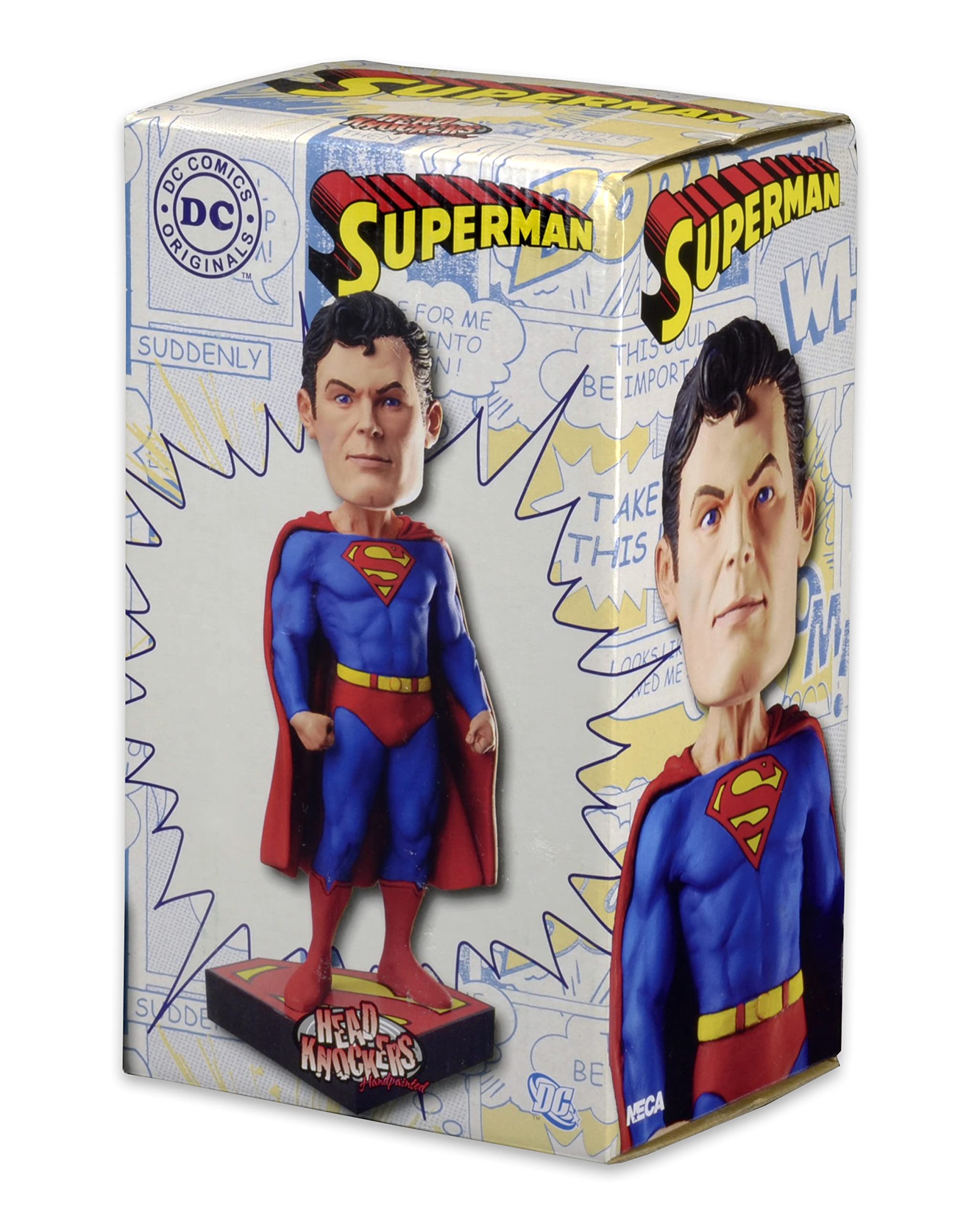 NECA DC Comics Superman Head Knocker, 8 inches