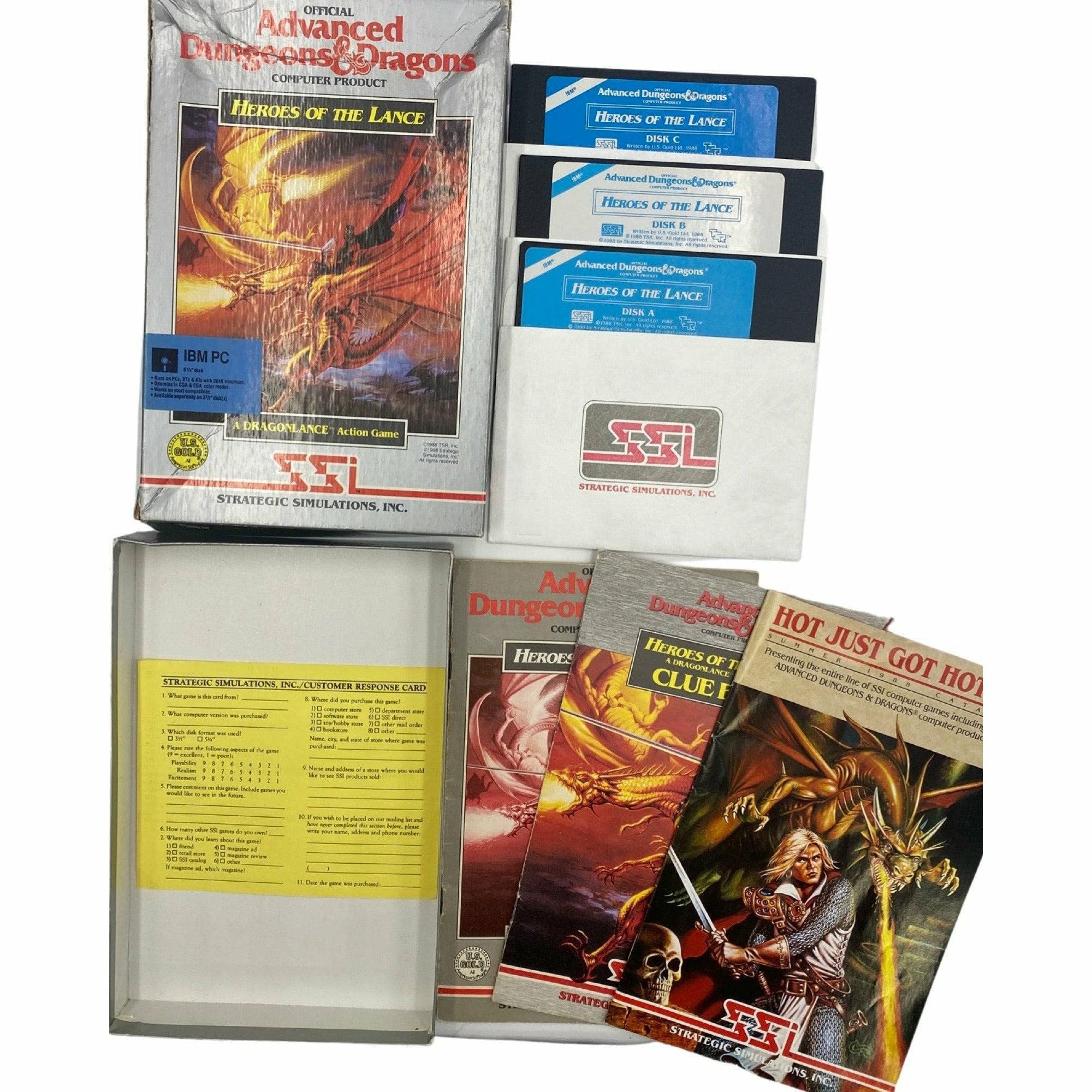 Advanced Dungeons & Dragons - Heroes of the Lance - for Commodore 64 - By Strategic Simulations inc. (SSI)