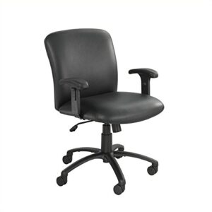 Safco Uber Big and Tall Mid-Back Office Chair Seat Color: Black Vinyl