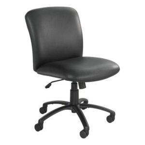 safco uber big and tall mid-back office chair seat color: black vinyl