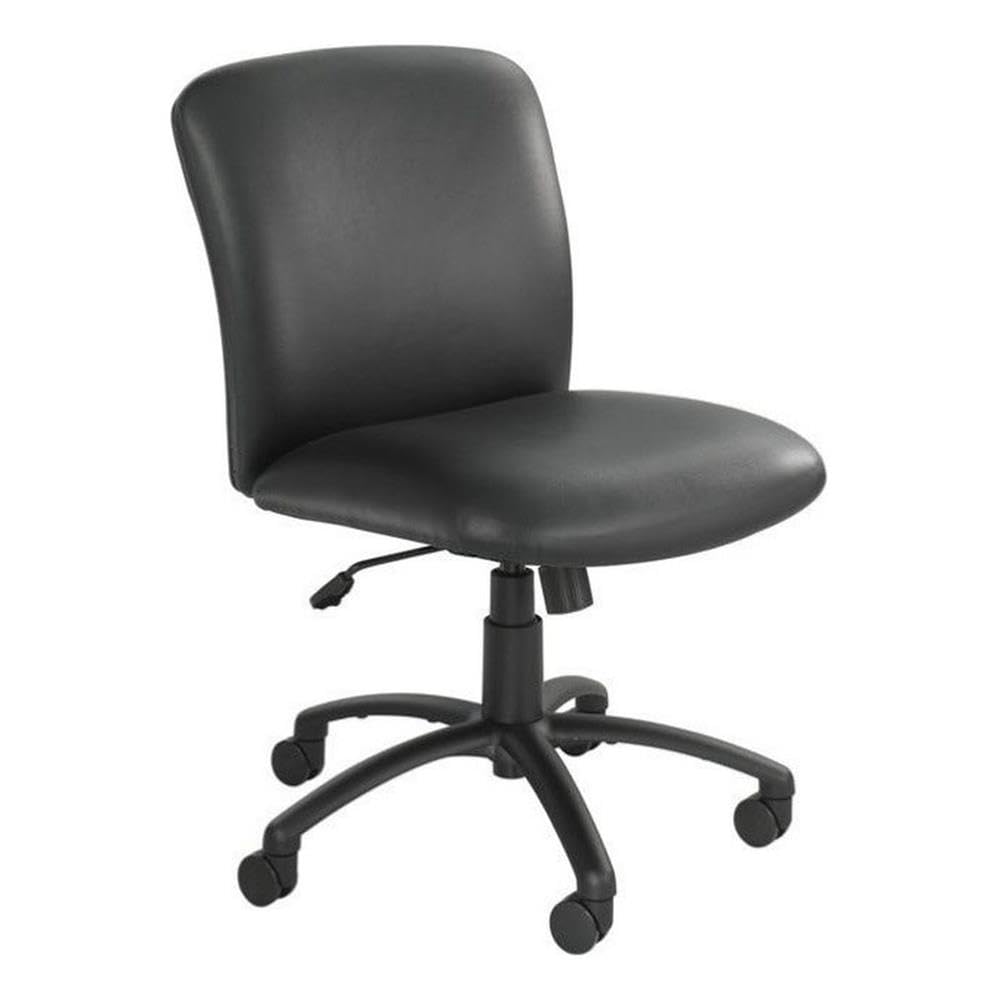 Safco Uber Big and Tall Mid-Back Office Chair Seat Color: Black Vinyl