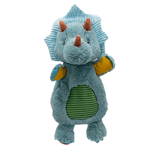 Mary Meyer Pebblesaurus Lovey Soft Toy, Blue Triceratops Dinosaur, 13-Inches