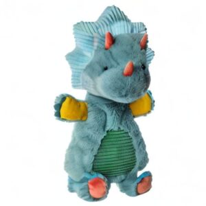 Mary Meyer Pebblesaurus Lovey Soft Toy, Blue Triceratops Dinosaur, 13-Inches