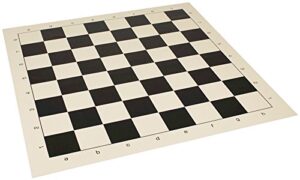 chess board quality tournament standard 20 by 20 inches vinyl roll up, dark squares in black